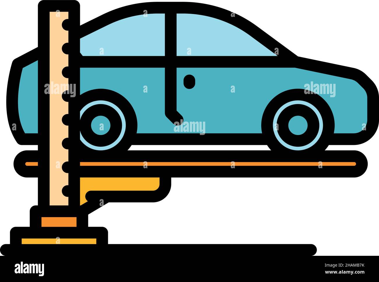 Auto elevator machine icon. Outline auto elevator machine vector icon ...