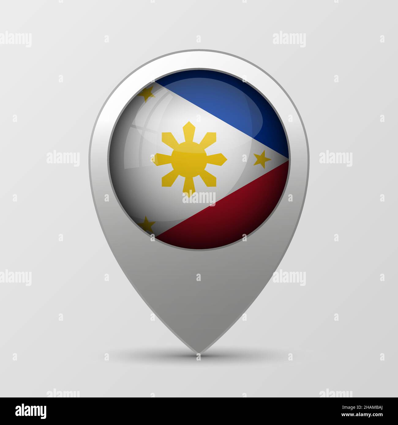 EPS10 Vector Patriotic background with Philippines flag colors. An ...
