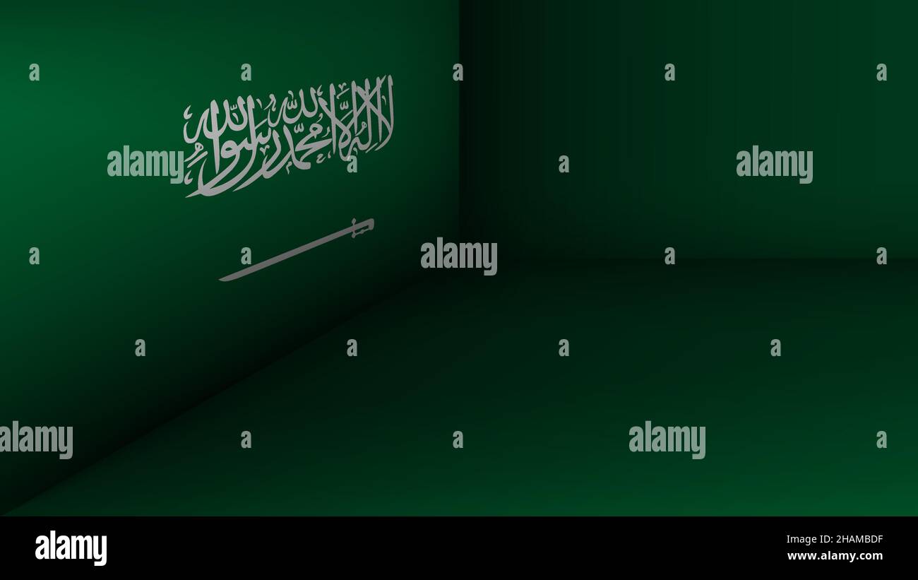 EPS10 Vector Patriotic background with Saudi Arabia flag colors. An ...