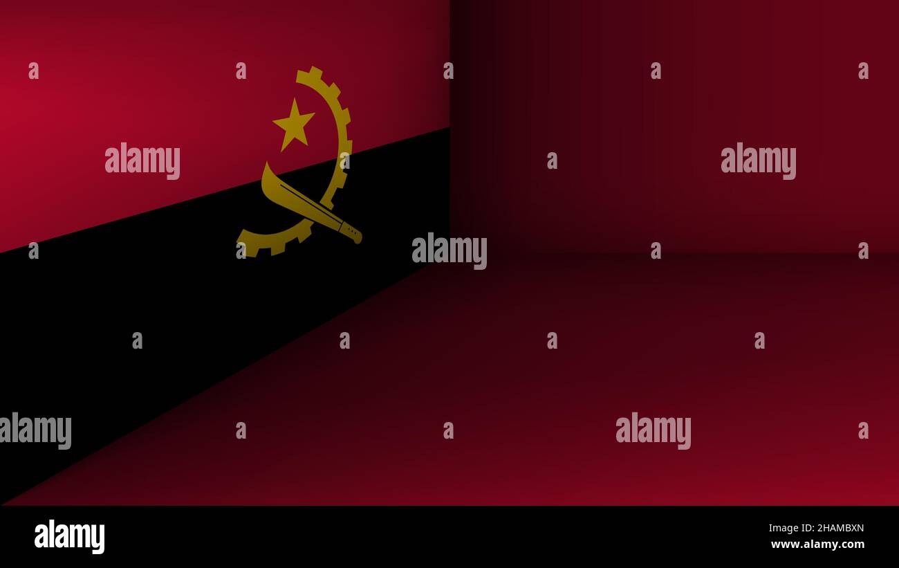 EPS10 Vector Patriotic background with Angola flag colors. An element ...