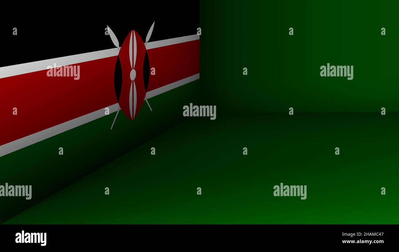 EPS10 Vector Patriotic background with Kenya flag colors. An element of ...