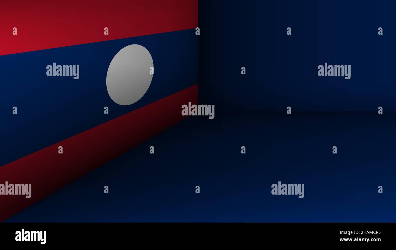 EPS10 Vector Patriotic background with Laos flag colors. An element of ...