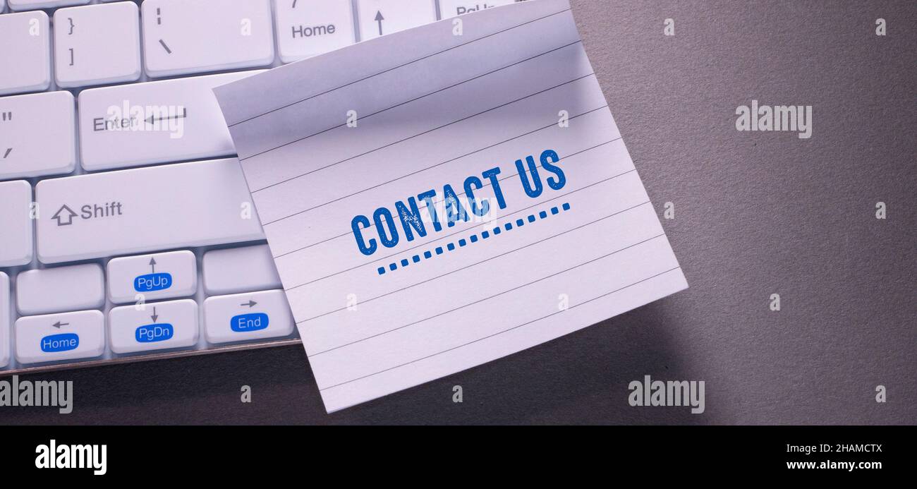 Words with Contact Us Business Concept Idea Stock Photo - Alamy