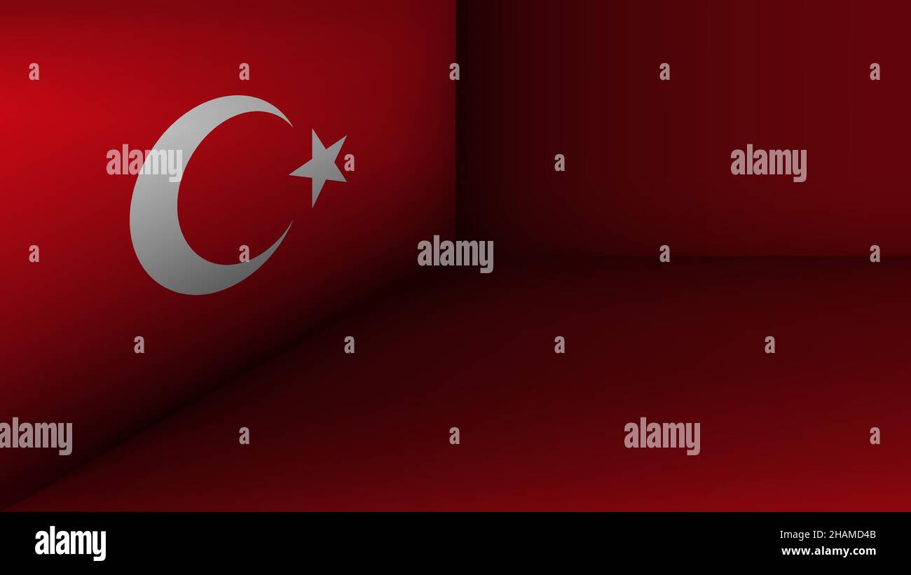 EPS10 Vector Patriotic background with Turkey flag colors. An element ...