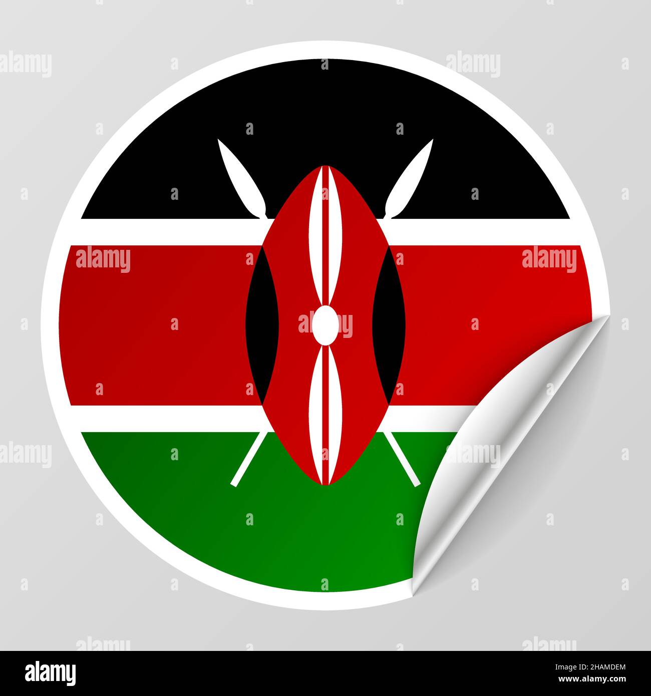 EPS10 Vector Patriotic background with Kenya flag colors. An element of ...