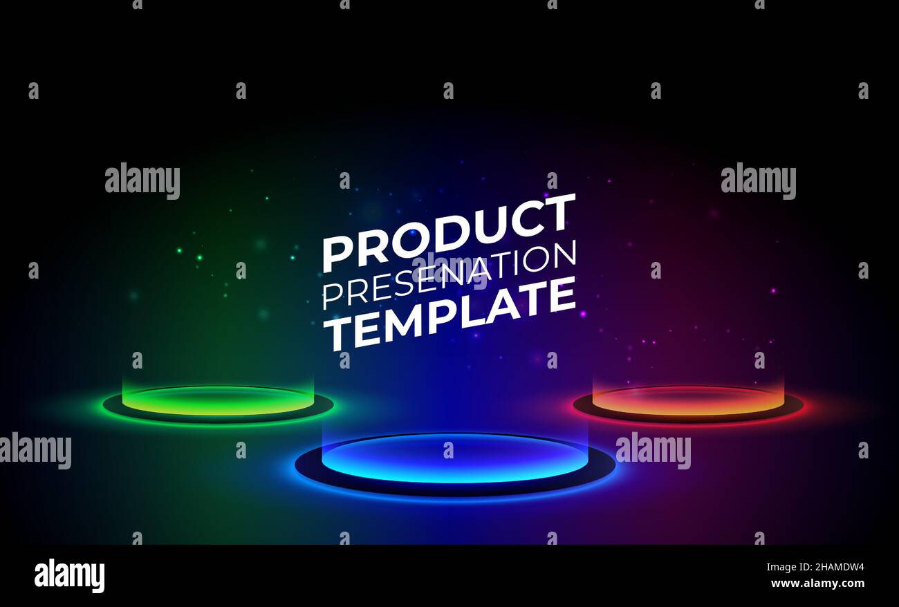 Product comparison laboratory. Abstract hi-tech background for display ...