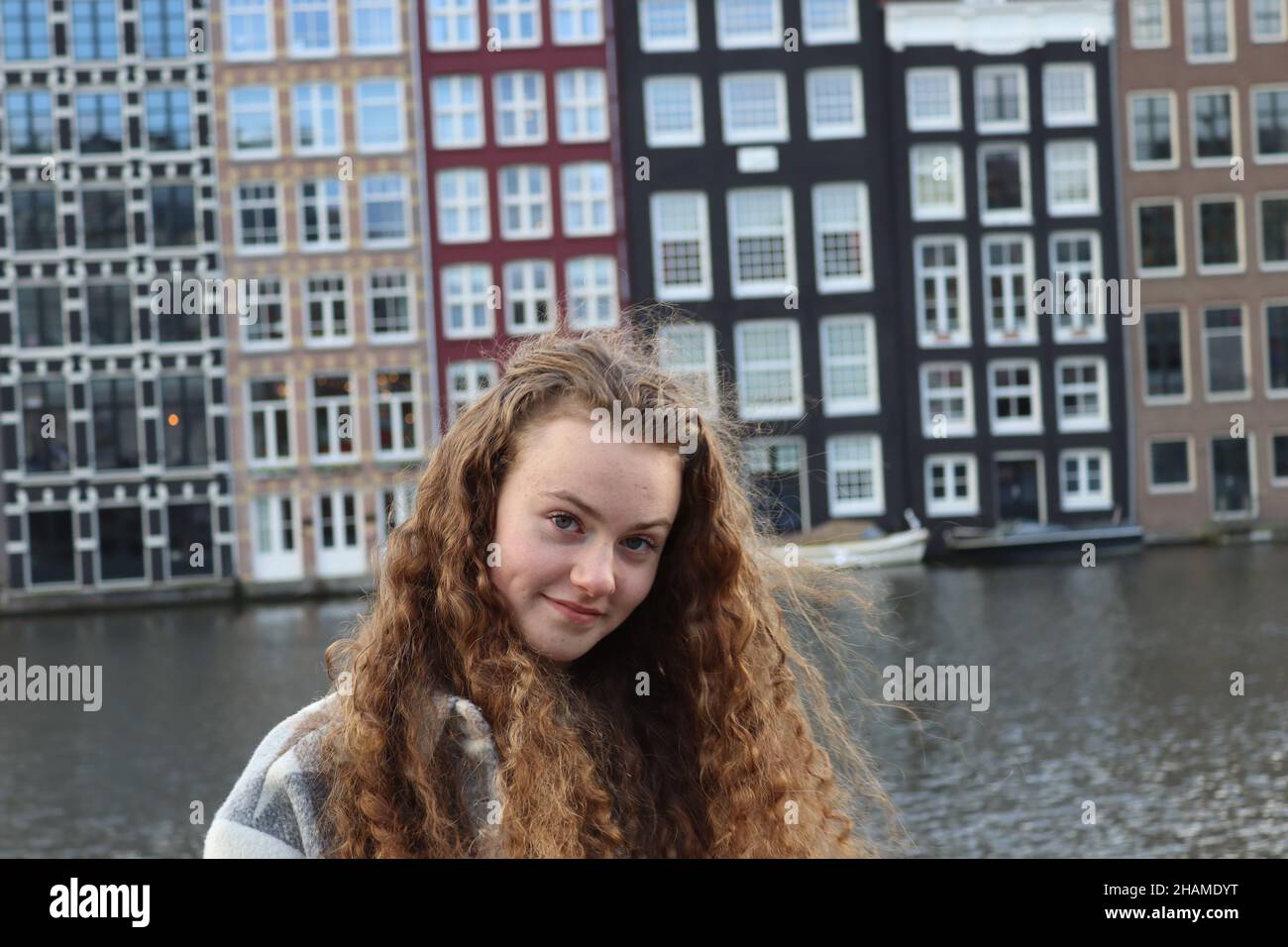 Amsterdam Netherlands Beautiful Women Dutch Girl Posing At Fashion