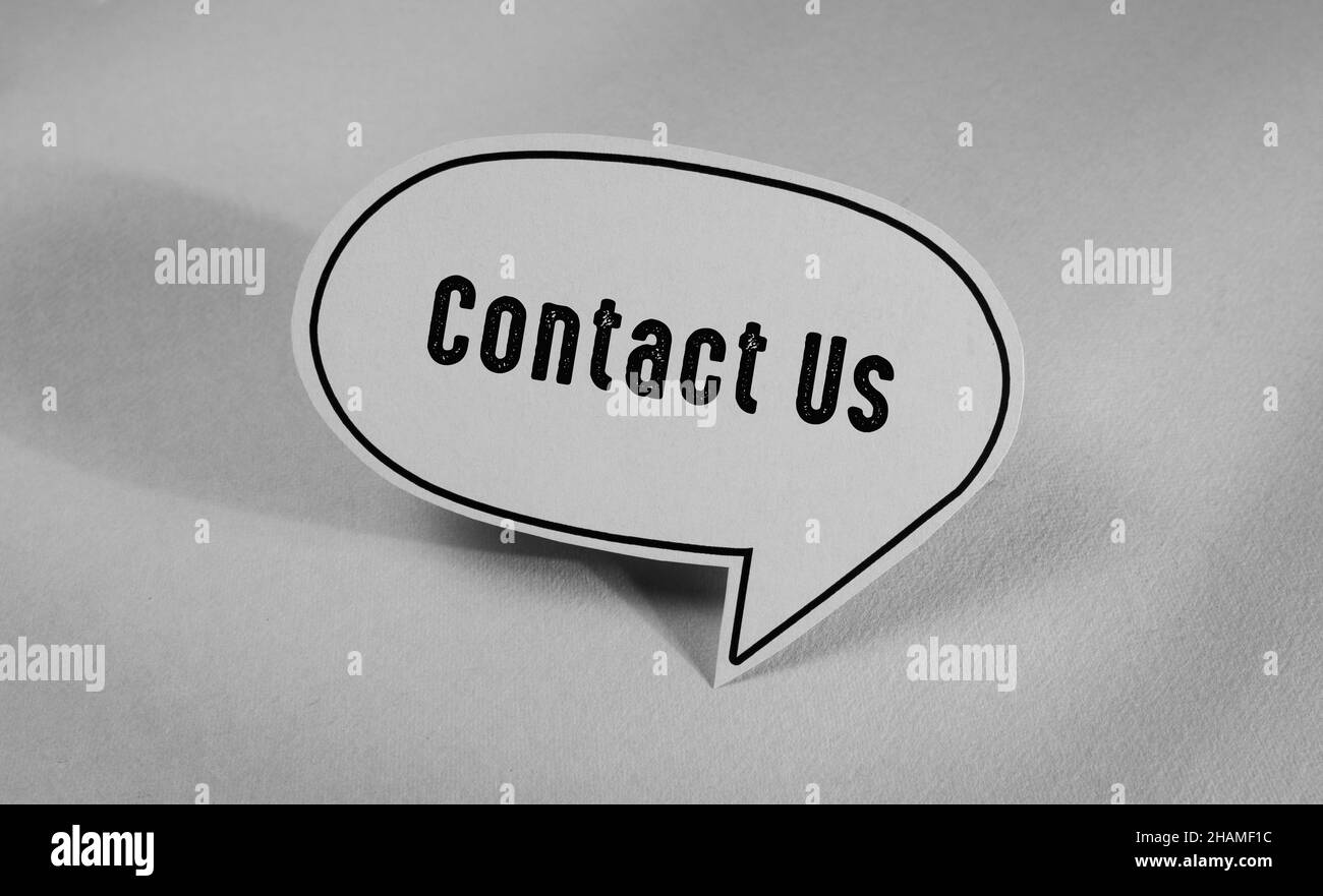 Words with Contact Us Business Concept Idea Stock Photo - Alamy