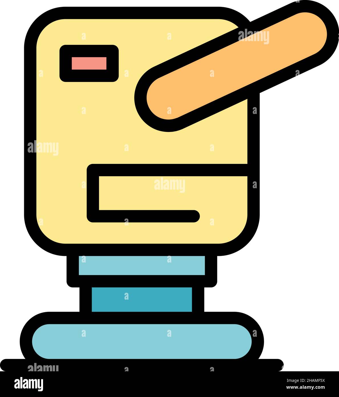 Belt grinding machine icon. Outline belt grinding machine vector icon ...