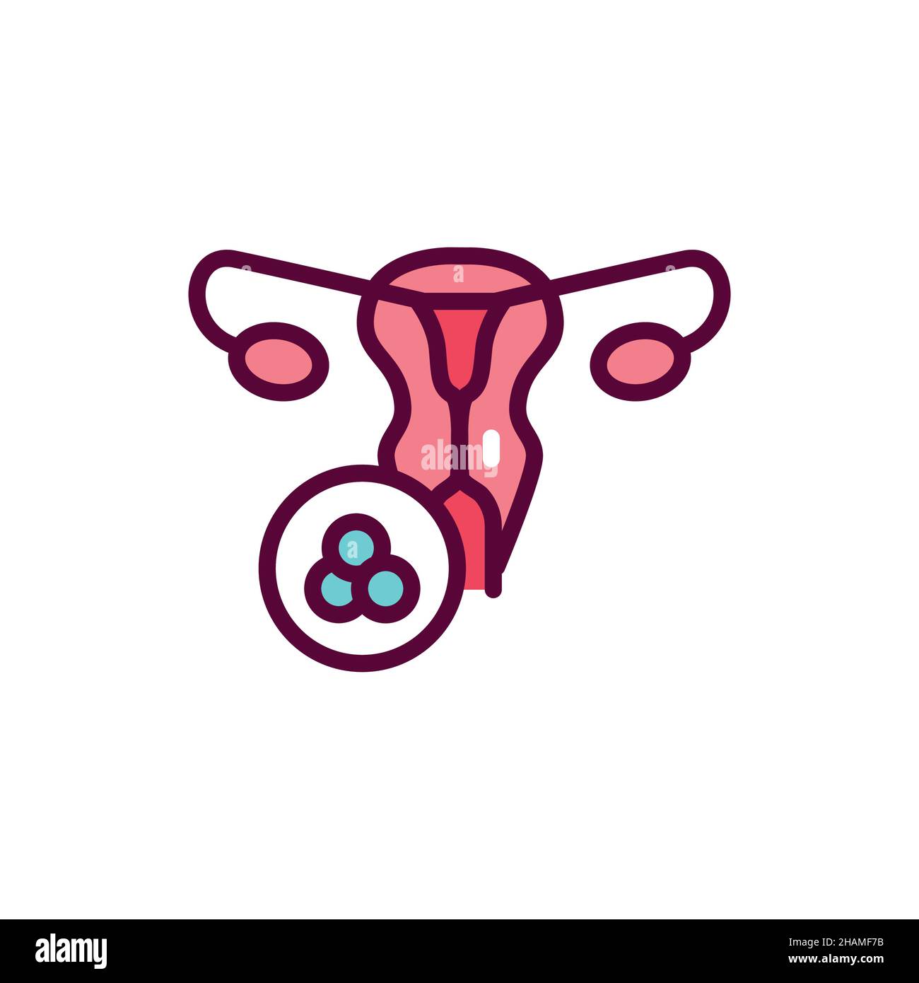 Candida fungi albicans color line icon. Isolated vector element ...