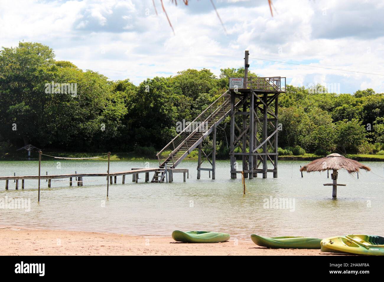 Zipline Tower at Praia da Figueira in Bonito, Mato Grosso do Sul ...