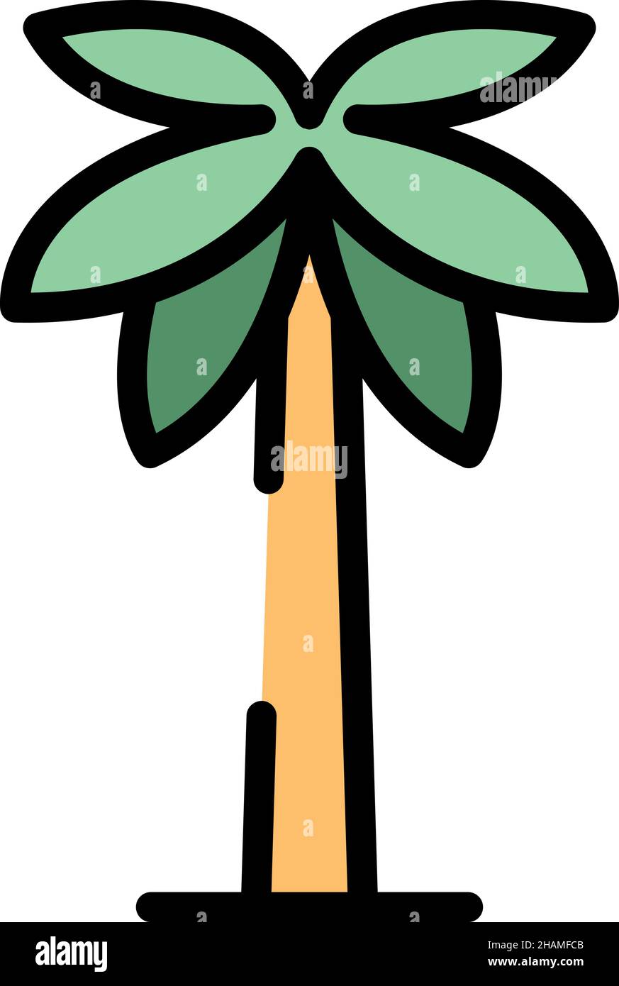 California palm tree icon. Outline california palm tree vector icon ...