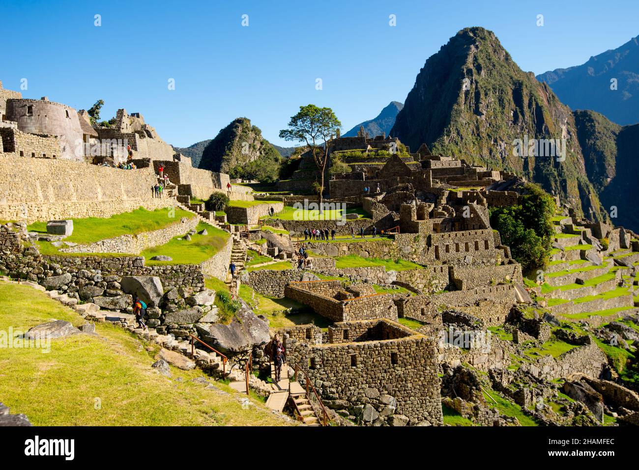 Machu Picchu in Peru - lost city of Incan Empire - Peru Stock Photo - Alamy