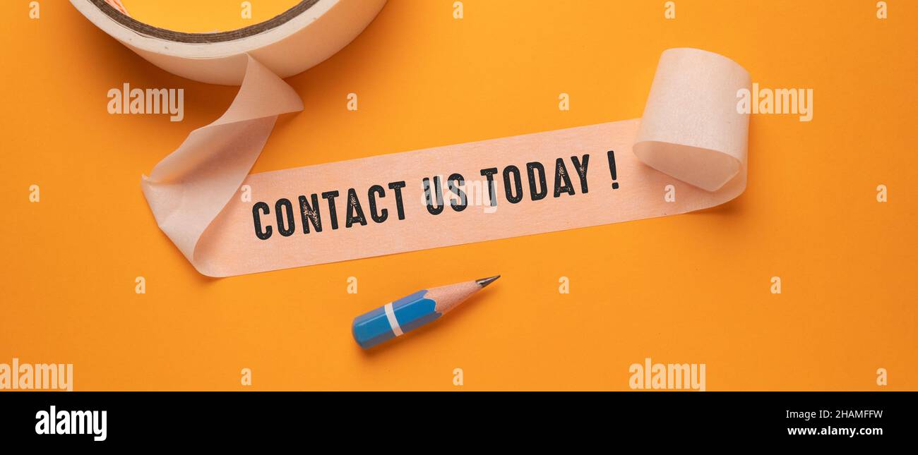 Words with Contact Us Business Concept Idea Stock Photo - Alamy