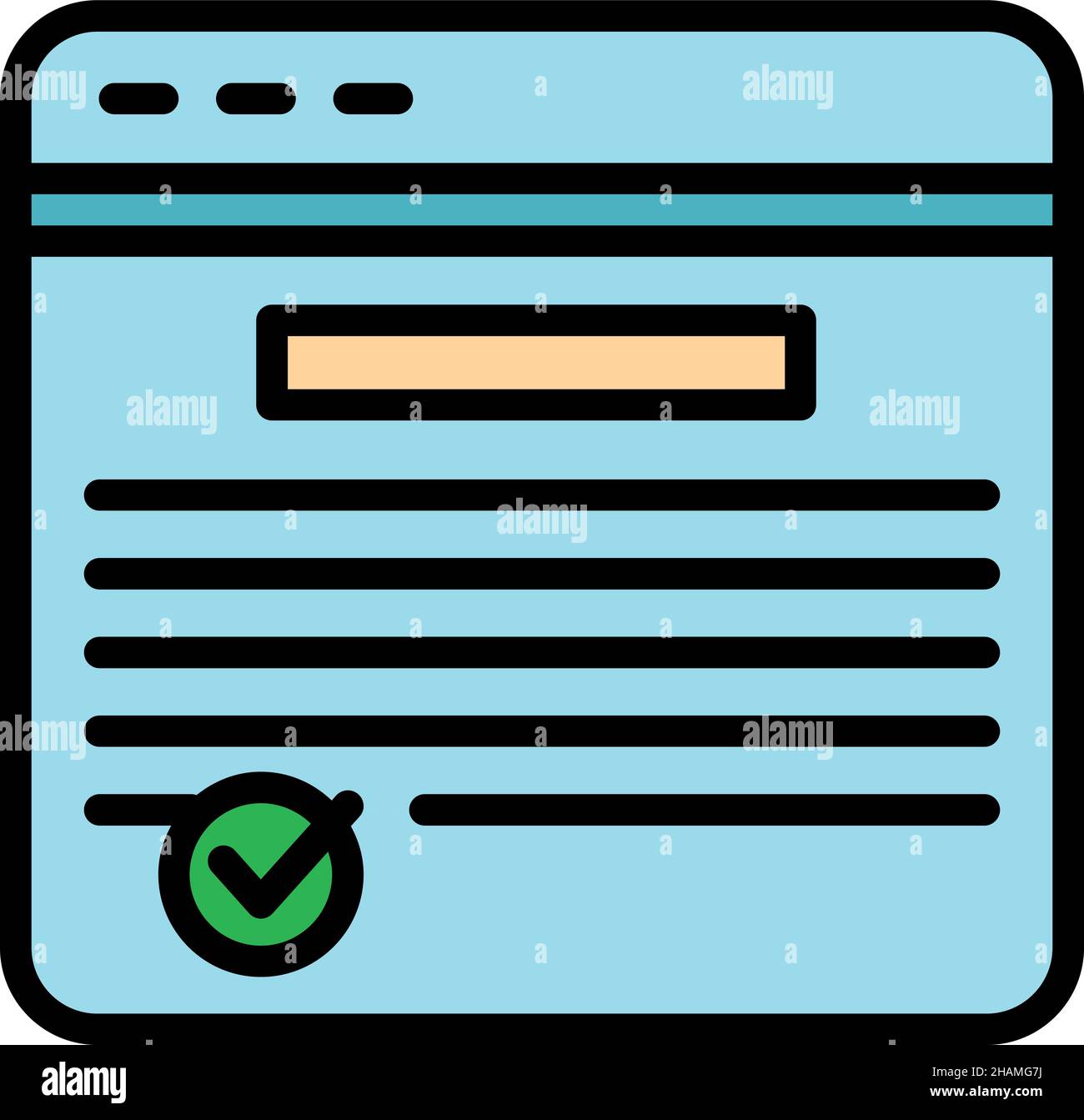 Web page ebook icon. Outline web page ebook vector icon color flat ...