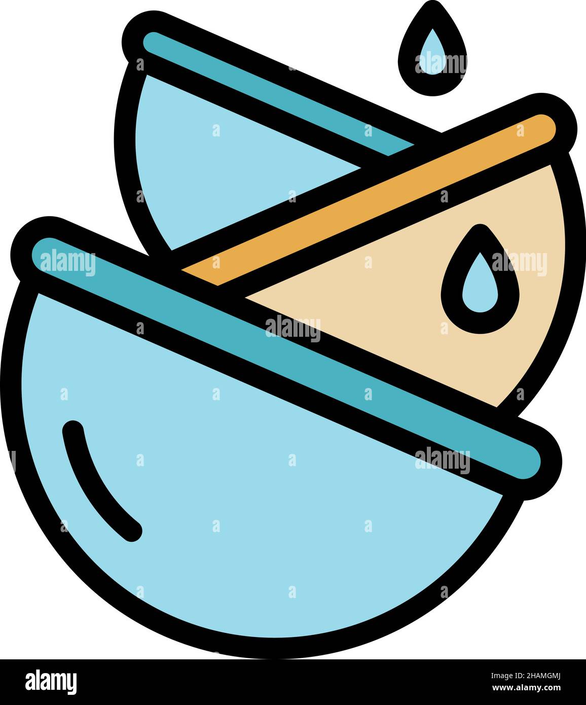 Restaurant dirty dishes icon. Outline restaurant dirty dishes vector ...