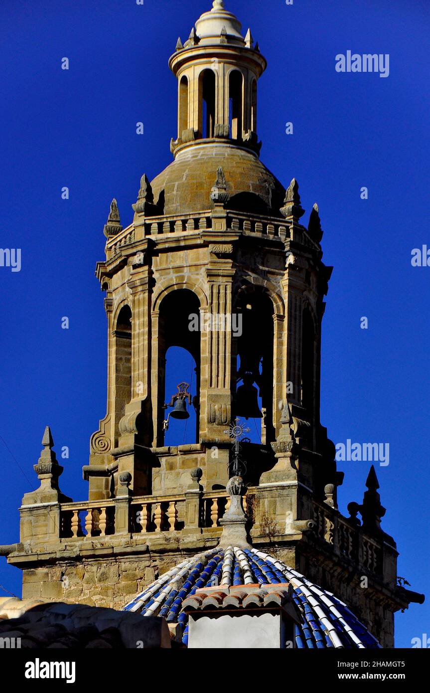 Church tower in rural Spain Stock Photo - Alamy