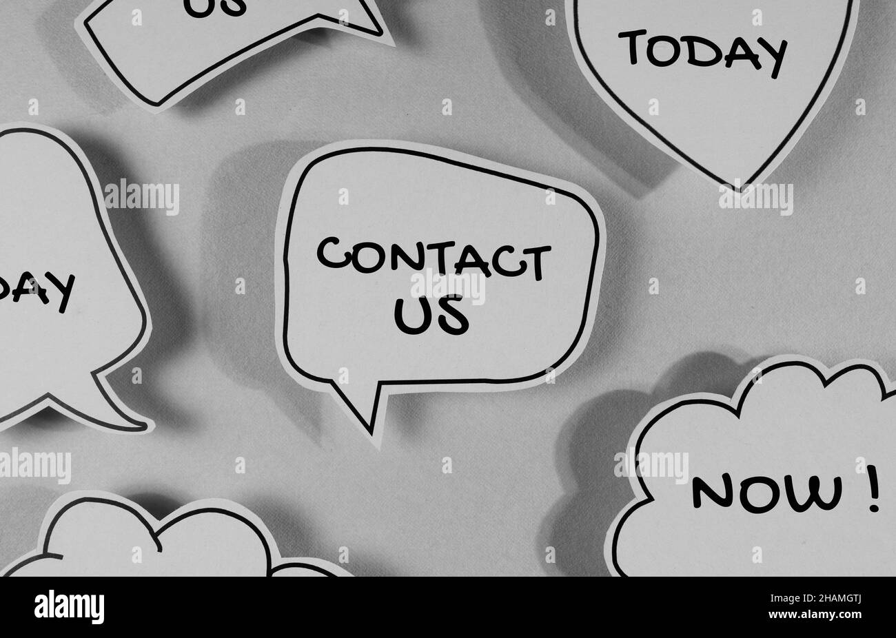 Words with Contact Us Business Concept Idea Stock Photo - Alamy