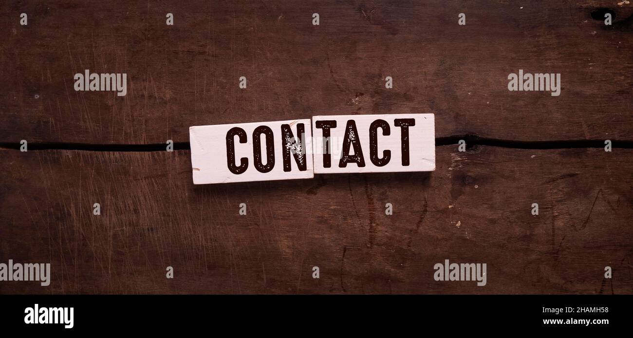 Words with Contact Us Business Concept Idea Stock Photo - Alamy