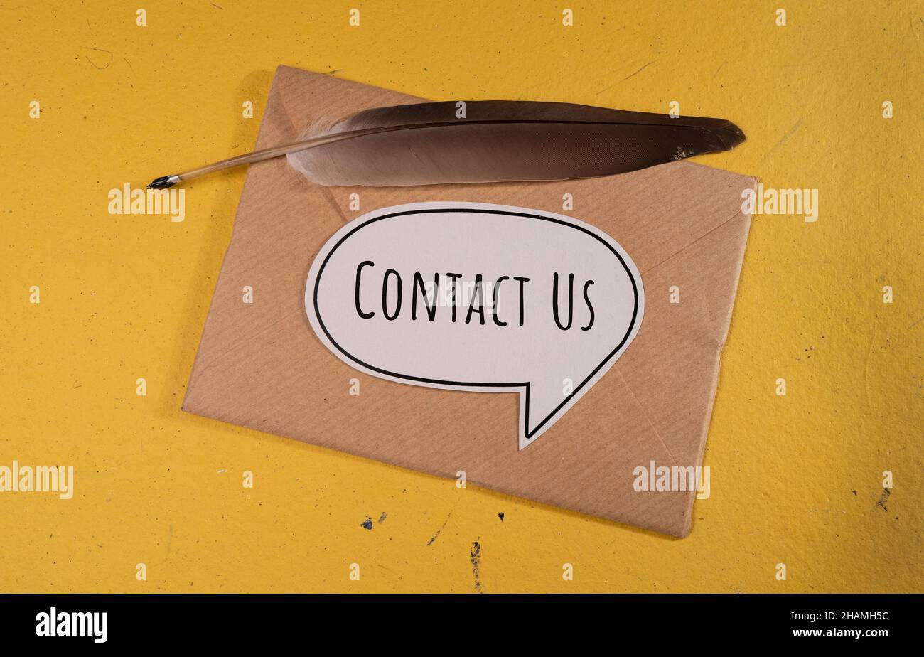 Words with Contact Us Business Concept Idea Stock Photo - Alamy