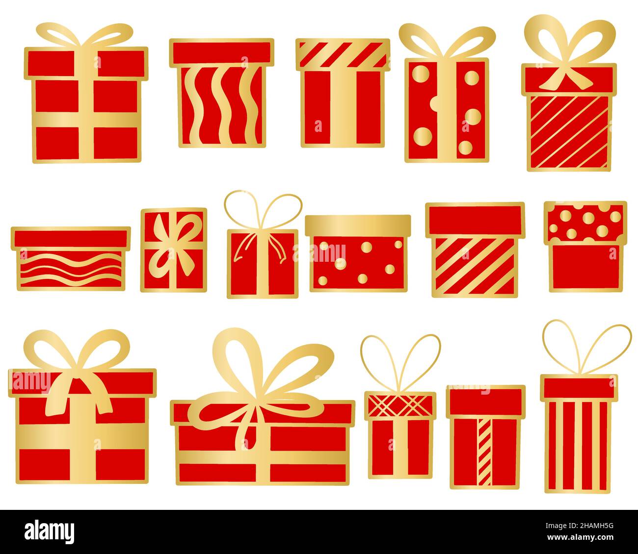 Set of gift boxes isolated vector illustration Stock Vector Image & Art ...