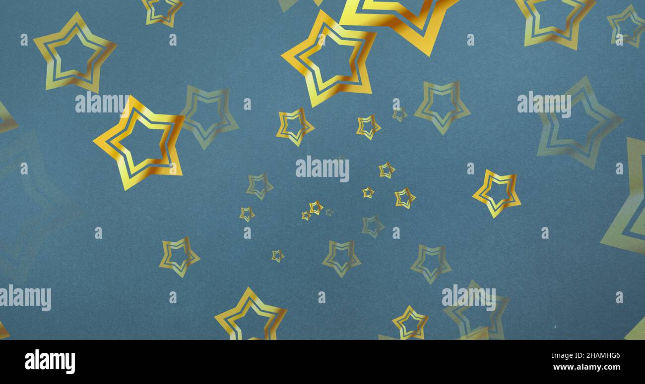 Blue gold background star hi-res stock photography and images - Alamy