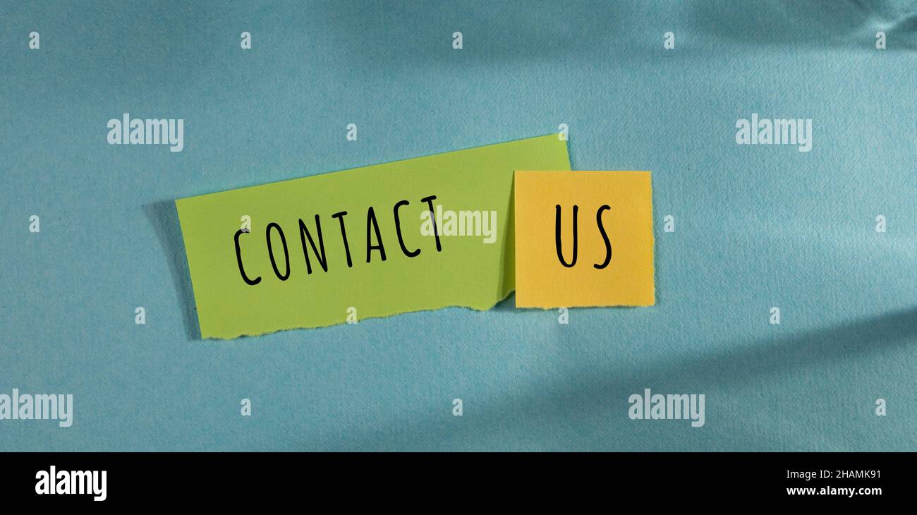 Words with Contact Us Business Concept Idea Stock Photo - Alamy