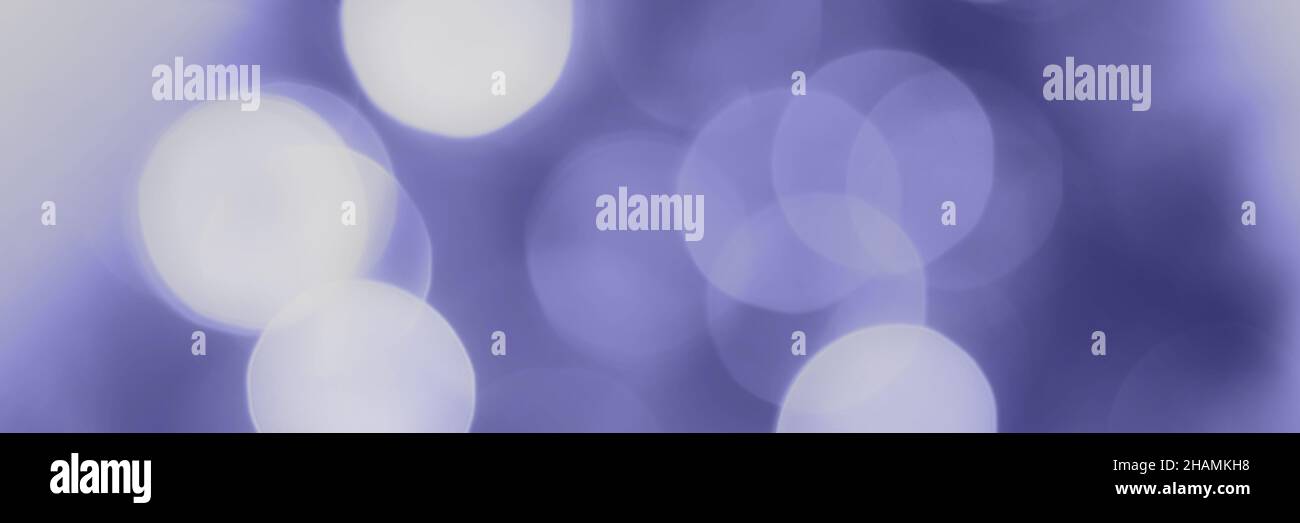 Trendy very peri color of the year 2022, violet blue blurred lights background. Abstract ...