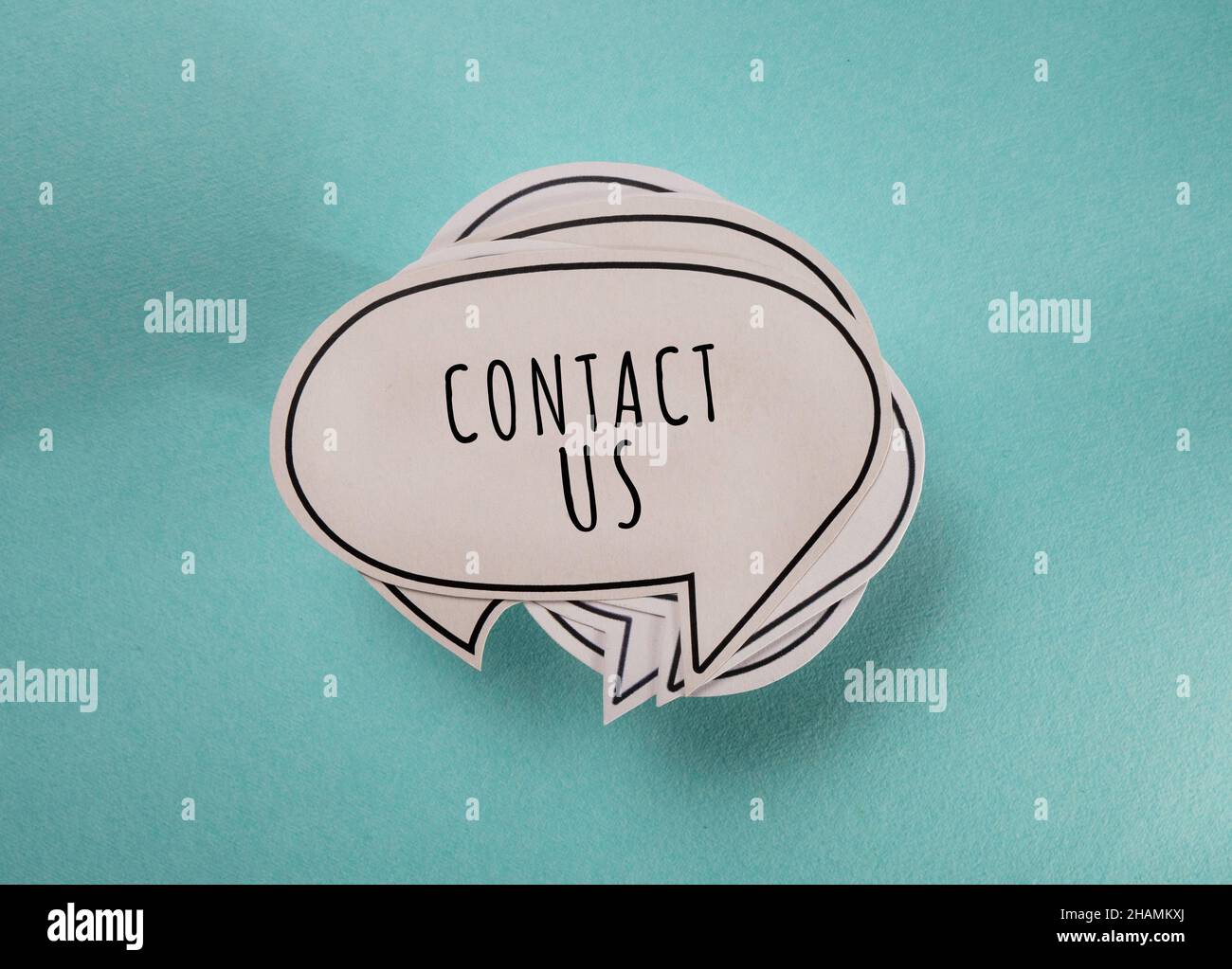 Words with Contact Us Business Concept Idea Stock Photo - Alamy