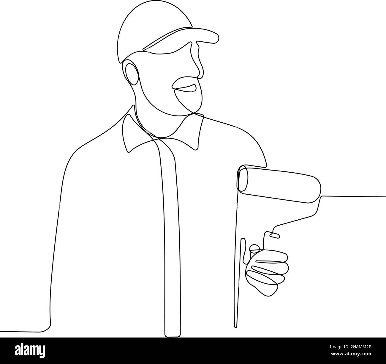 Color man man painter Black and White Stock Photos & Images - Alamy