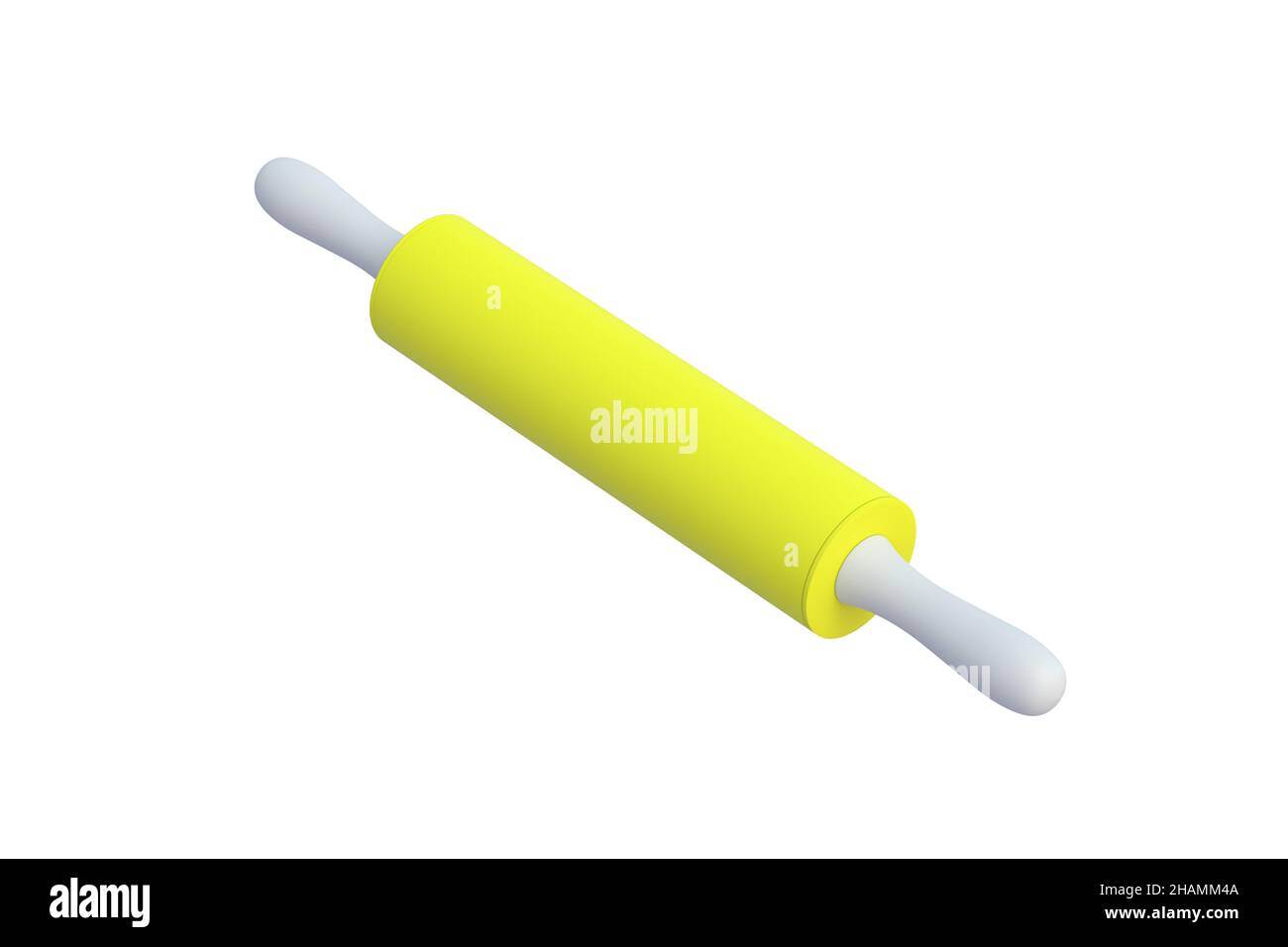 Modern rolling pin isolated on white background. 3d render Stock Photo ...