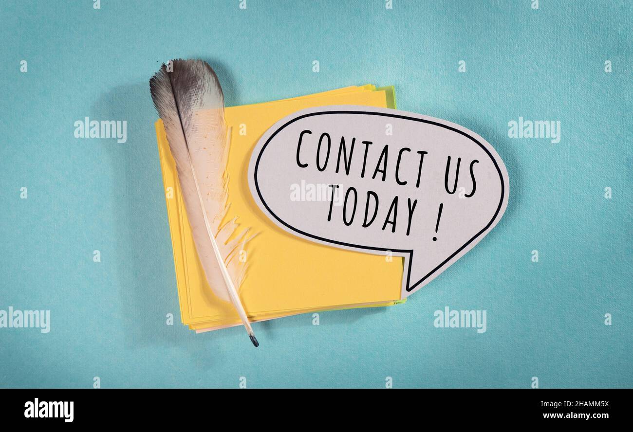 Words with Contact Us Business Concept Idea Stock Photo - Alamy
