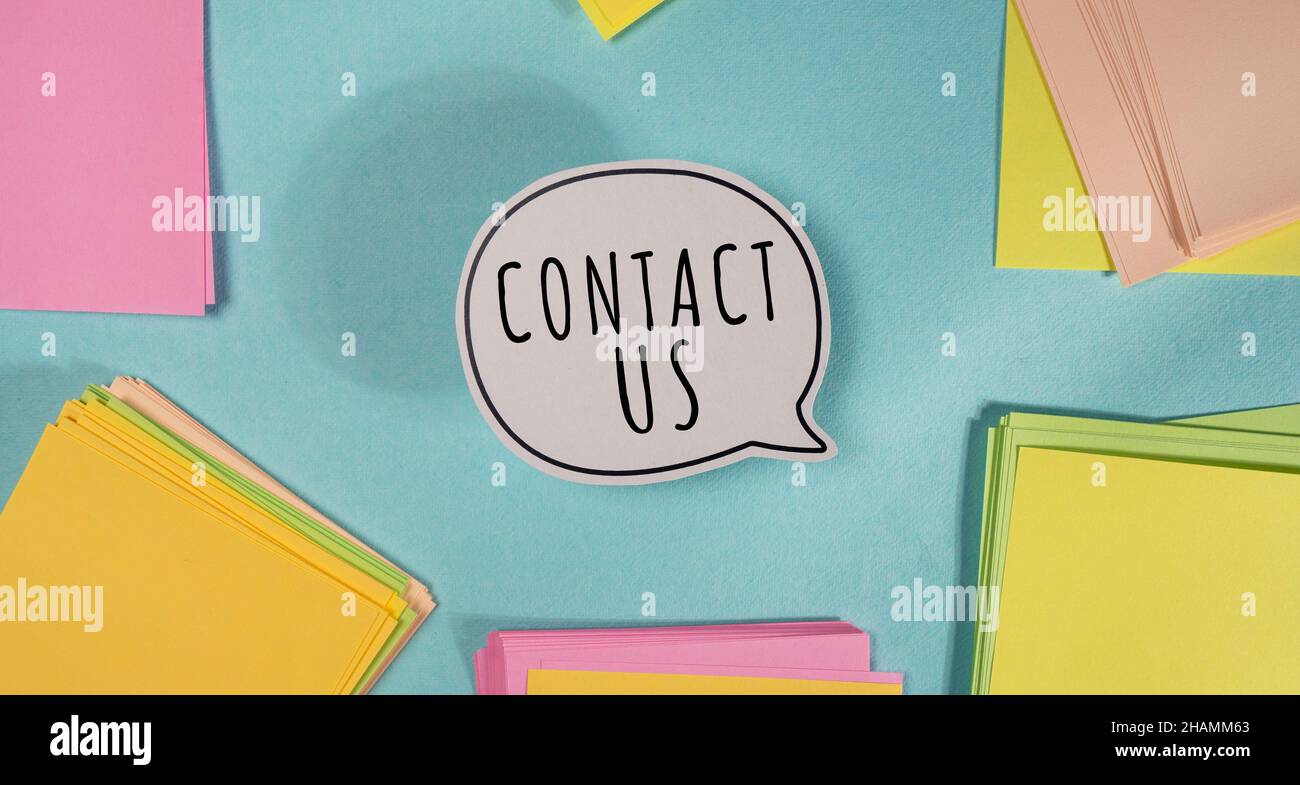 Words with Contact Us Business Concept Idea Stock Photo - Alamy