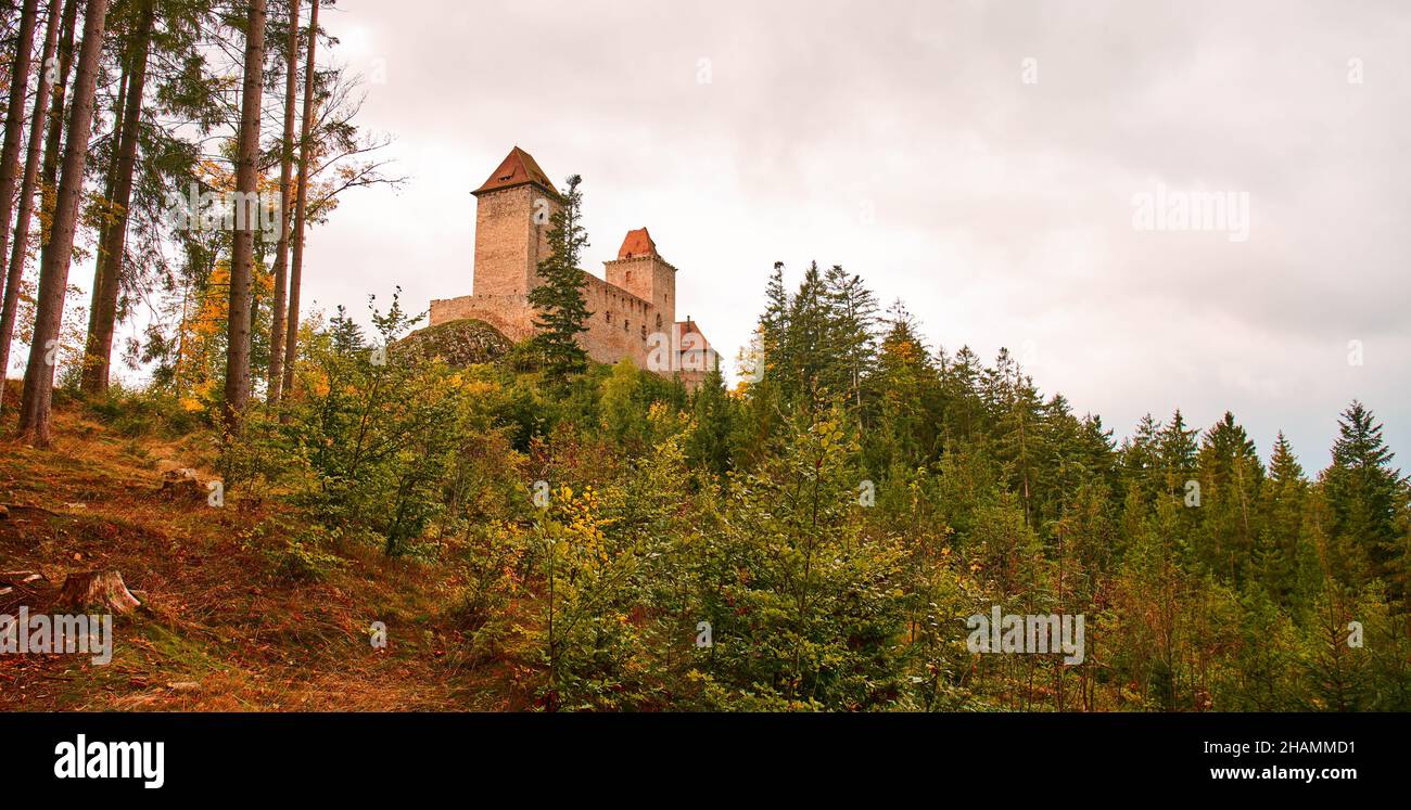 Kasperk Castle view in autumn Stock Photo - Alamy