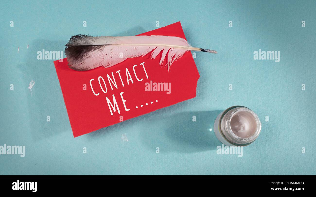 Words with Contact Us Business Concept Idea Stock Photo - Alamy