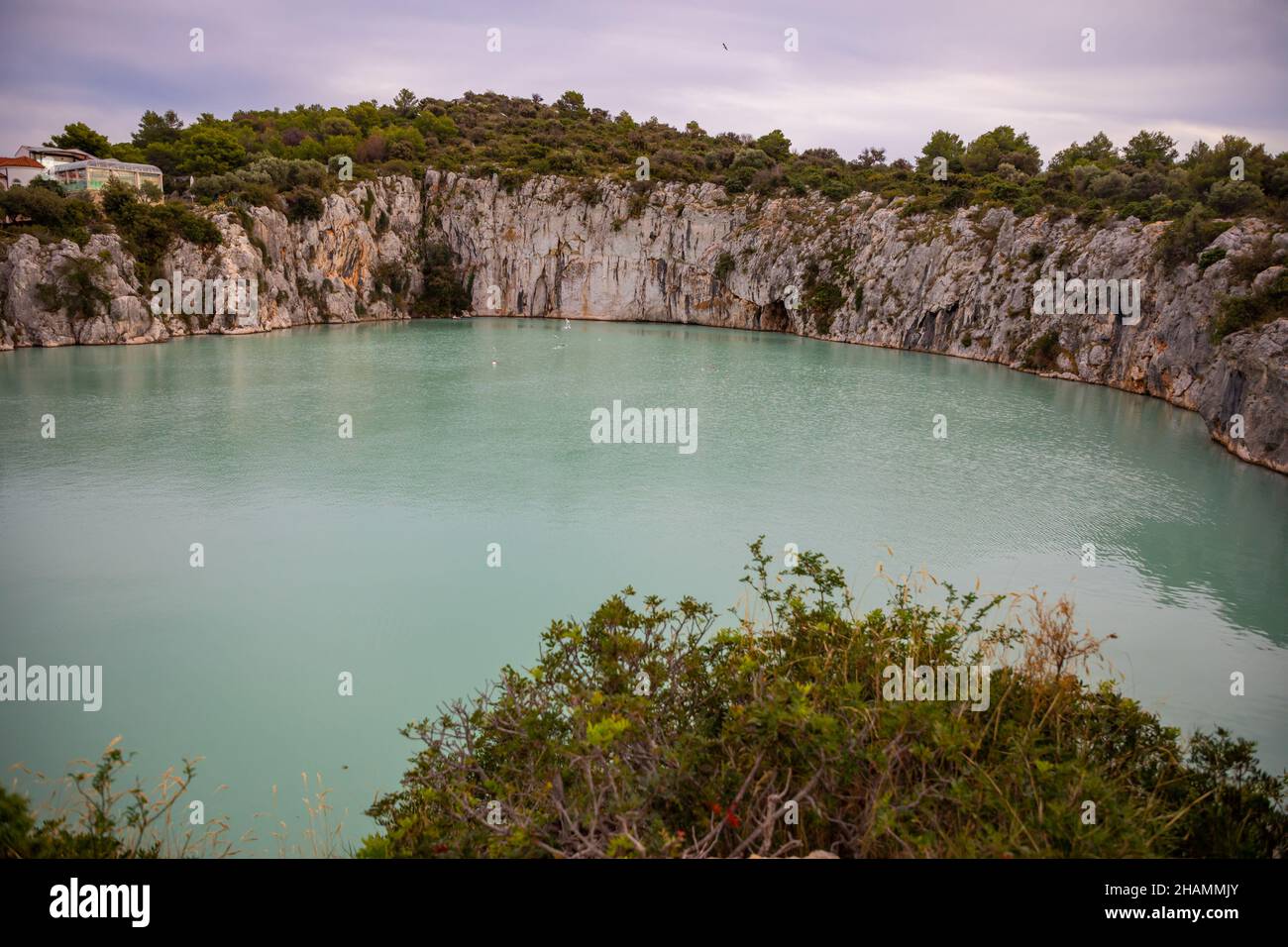 Zmajevo Oko or Dragon eye lake and blue lagoon near Rogoznica, Croatia ...