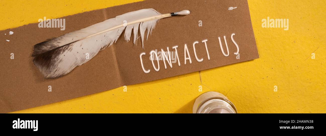 Words with Contact Us Business Concept Idea Stock Photo - Alamy