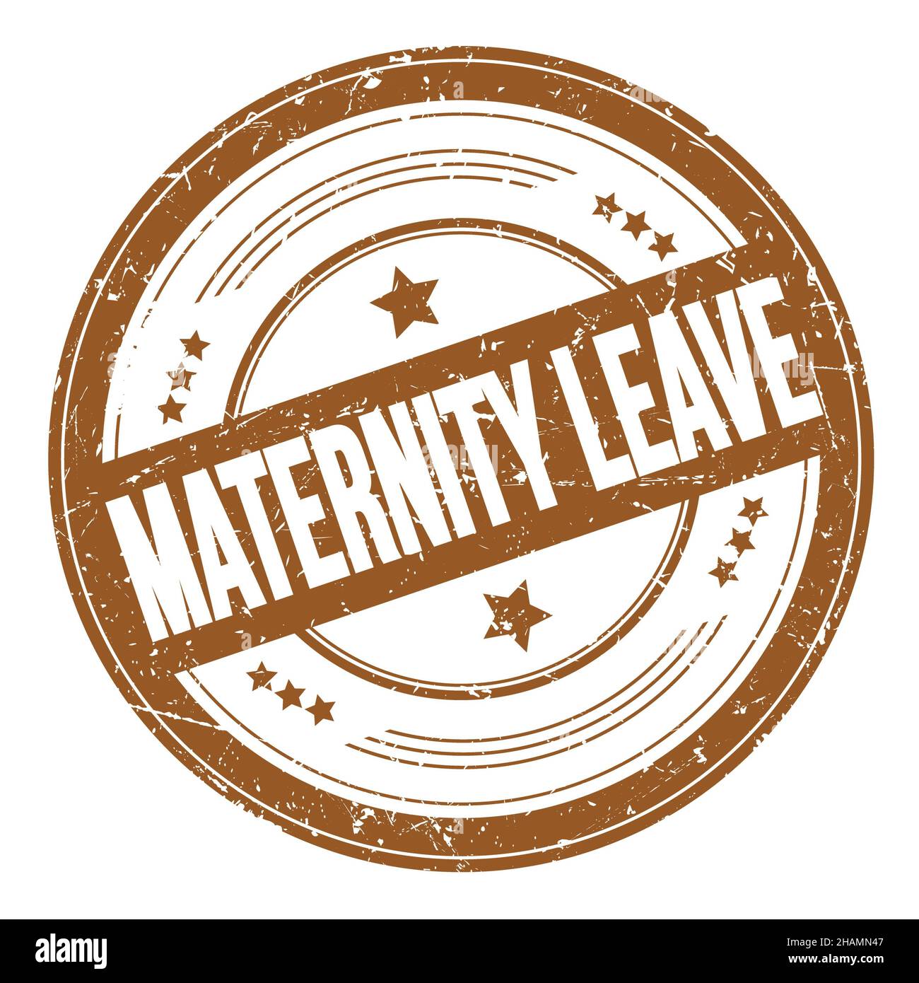 MATERNITY LEAVE text on brown round grungy texture stamp Stock Photo ...