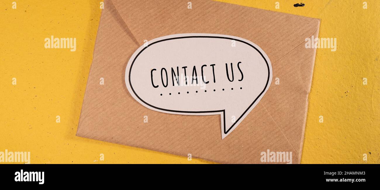 Words with Contact Us Business Concept Idea Stock Photo - Alamy