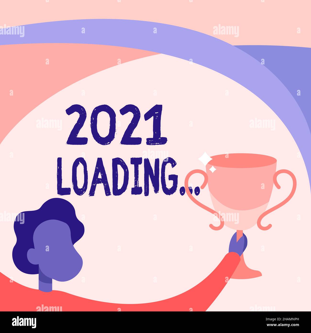 Text showing inspiration 2021 Loading.... Business concept a year composed of a series of events ...