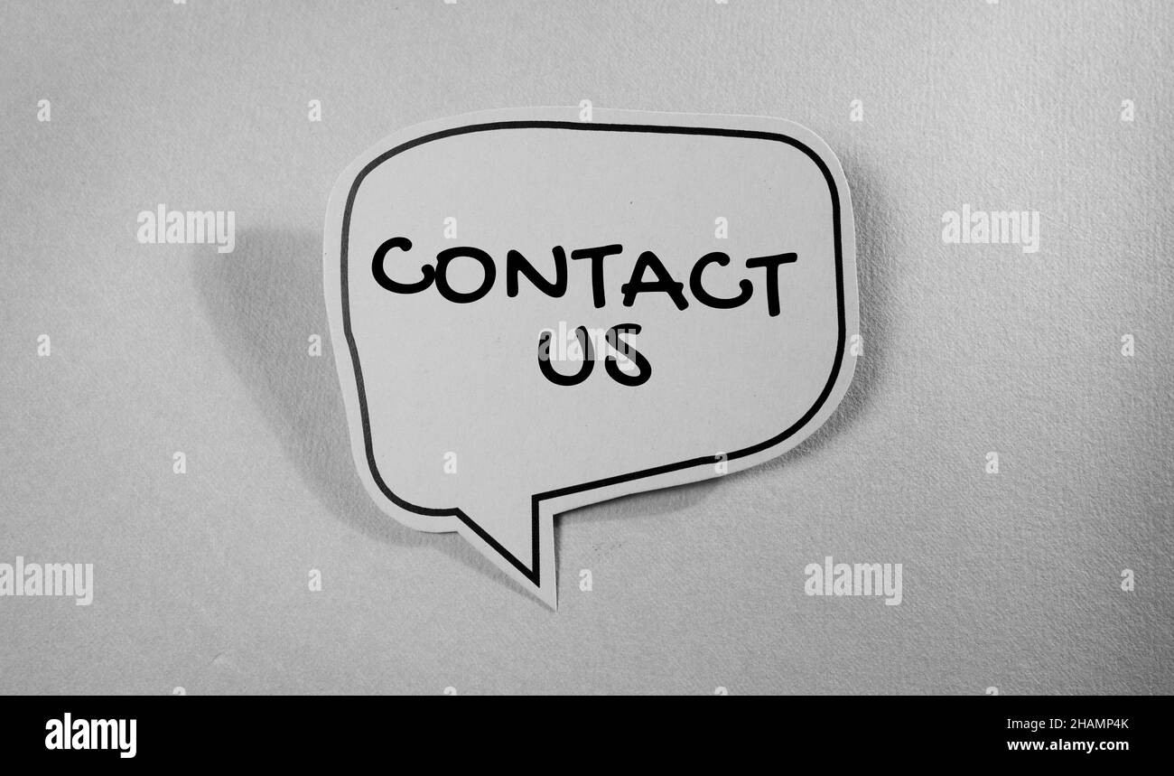 Words with Contact Us Business Concept Idea Stock Photo - Alamy