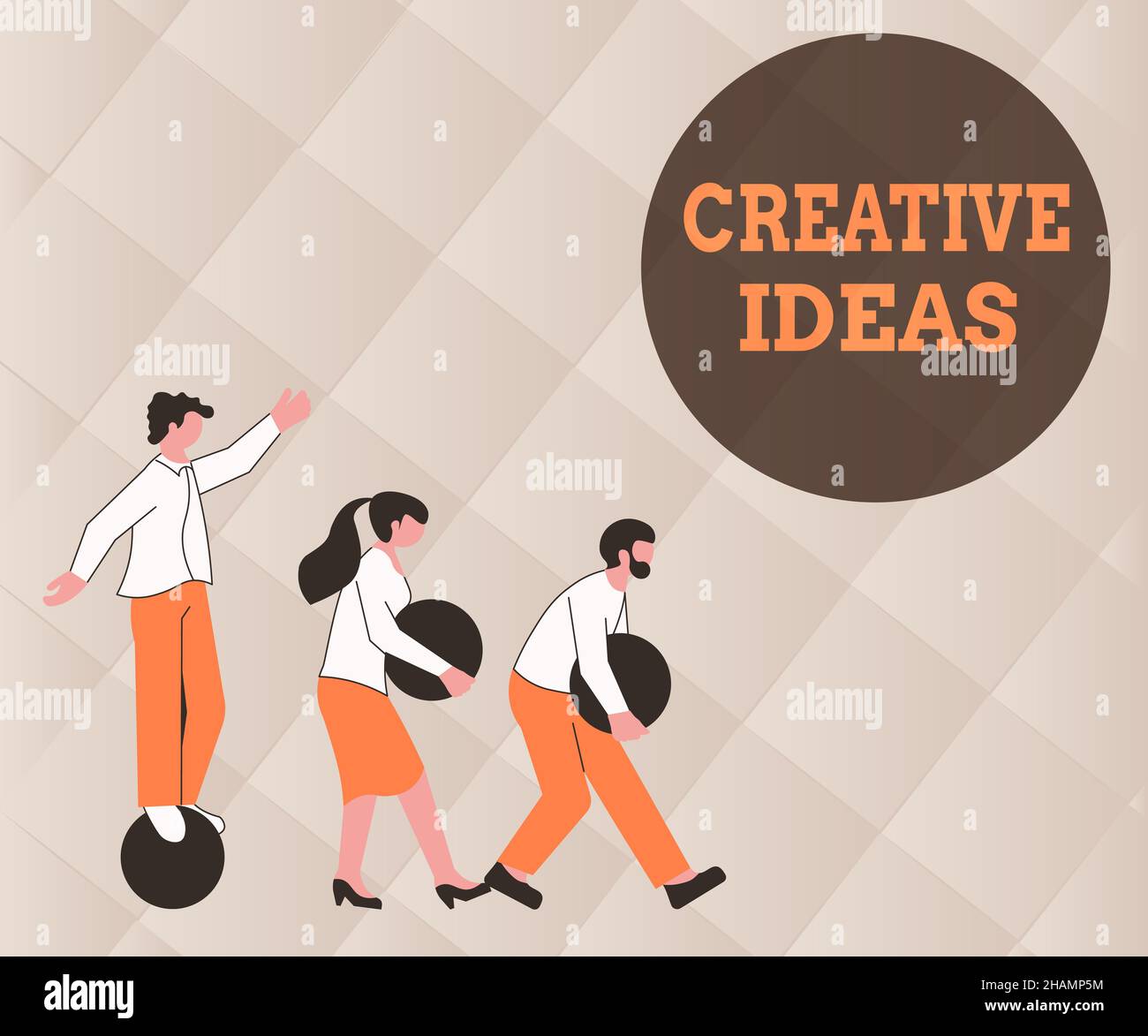 Text caption presenting Creative Ideas. Business overview Unique ...