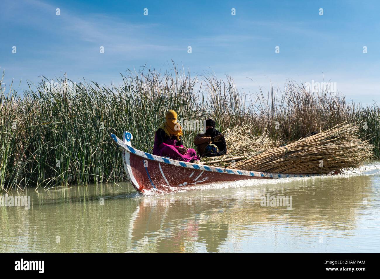 Mesopotamian / Iraqi Marshes with the so called Marsh Arabs Stock Photo ...
