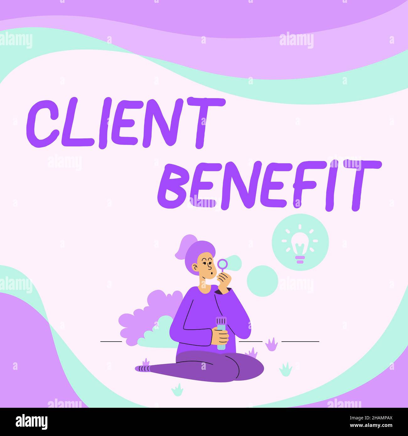 Inspiration showing sign Client Benefit. Business overview The real or ...