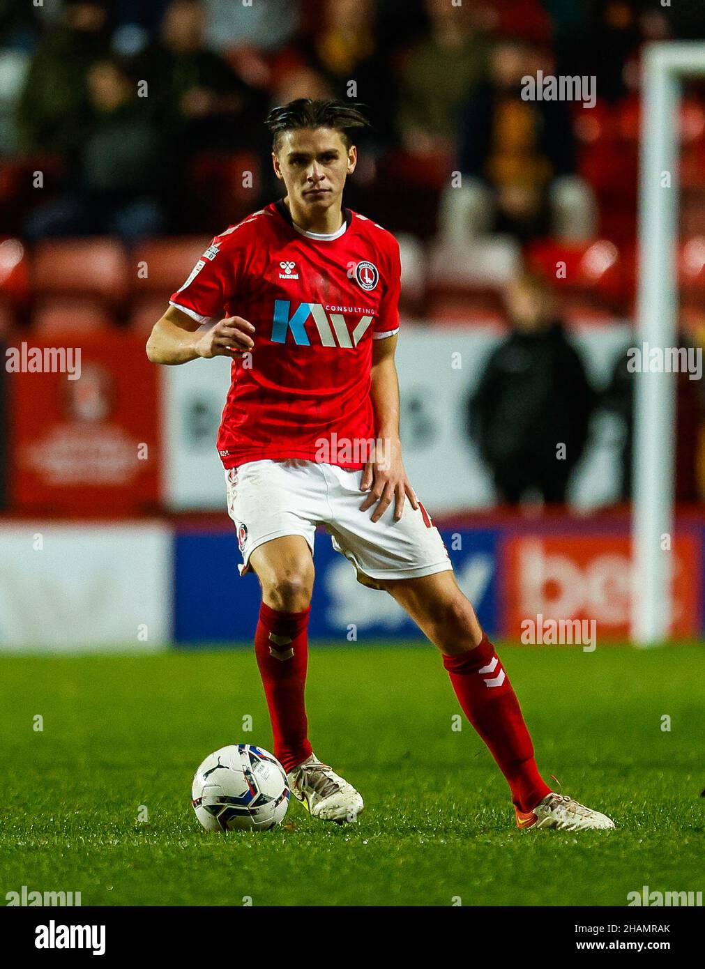 Charlton Athletic's George Dobson in action during the Sky Bet League ...