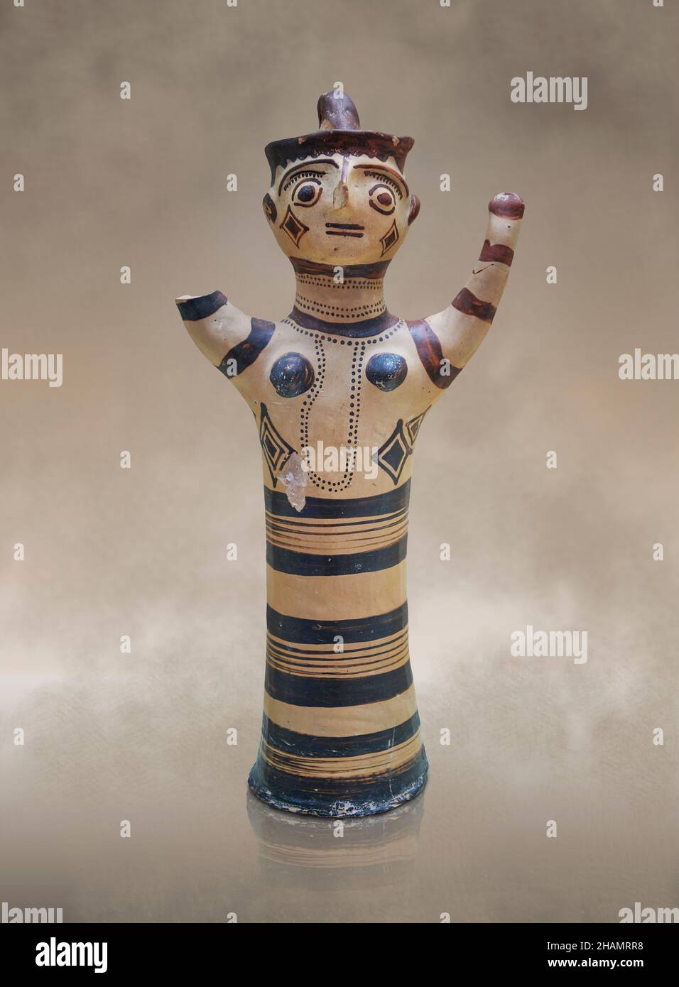 Mycenaean anthropomorphic figure; Mycenae Fresco Room Complex; Room 32 ...
