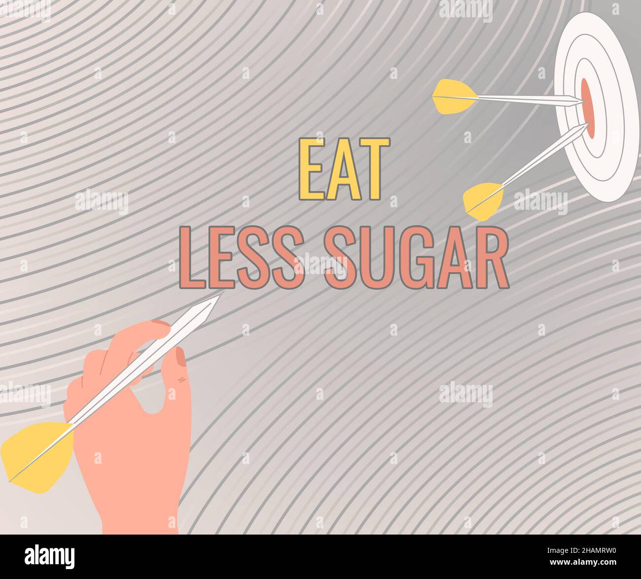Handwriting text Eat Less Sugar. Business overview reducing sugar ...