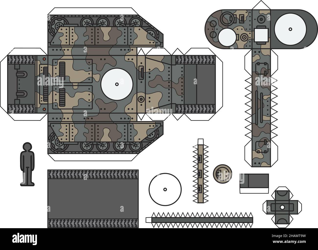 Old tank toy Stock Vector Images - Alamy