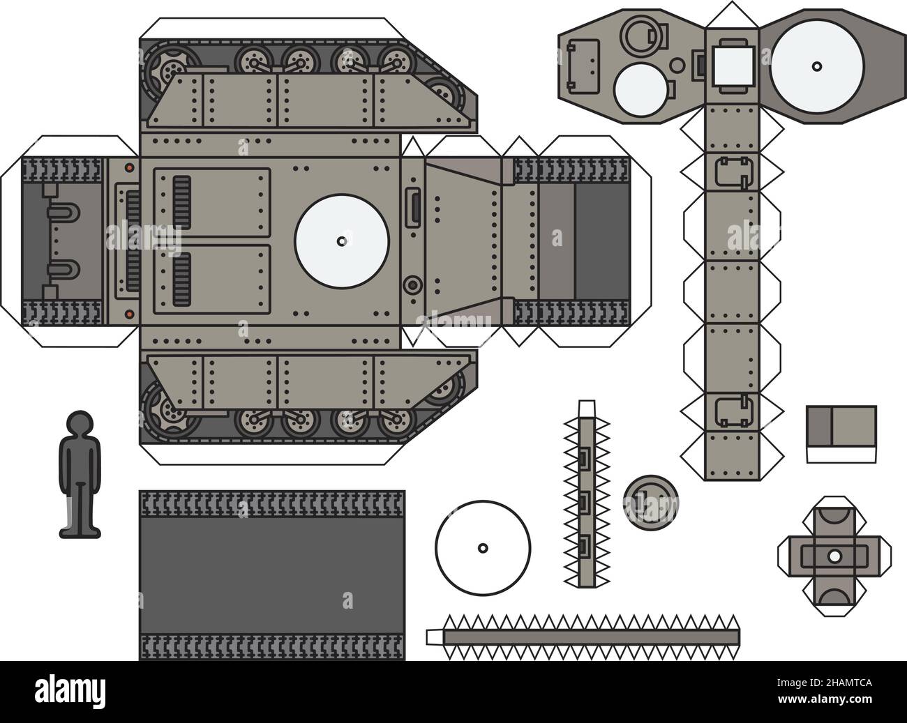 Old tank toy Stock Vector Images - Alamy