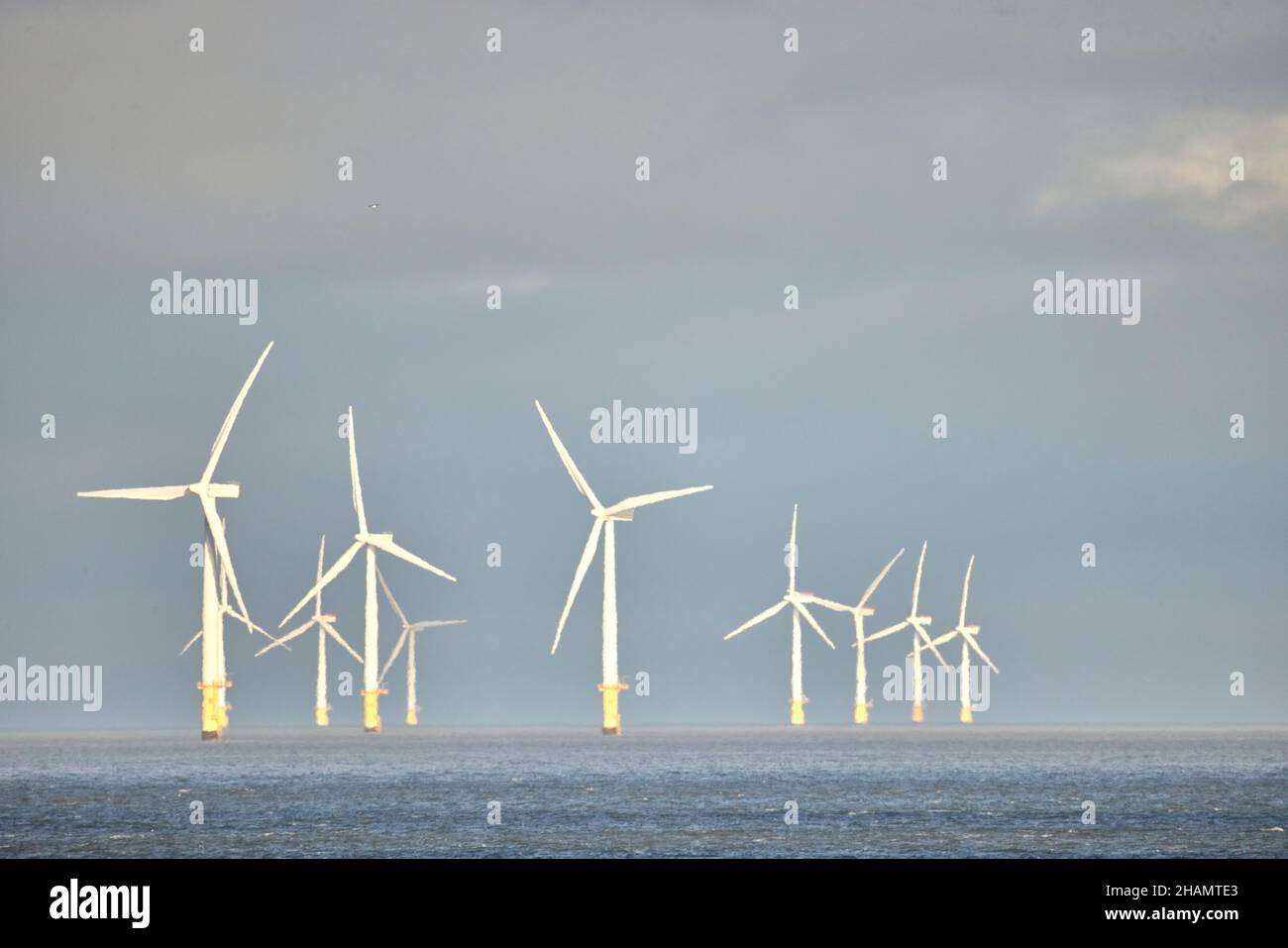 Gwynt y Môr (sea wind) 576-megawatt (MW) offshore wind farm located off the coast of Wales and ...